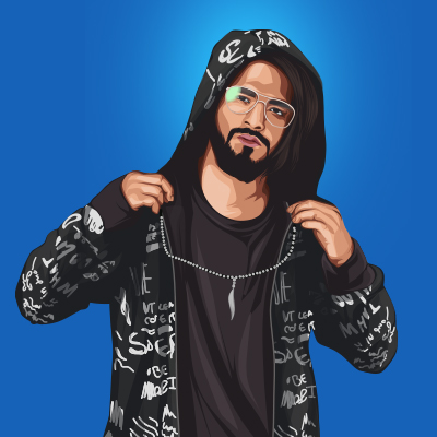 Parry G Indian Musical Artist Vector Portrait Illustration