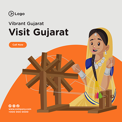 Visit Gujarat banner design