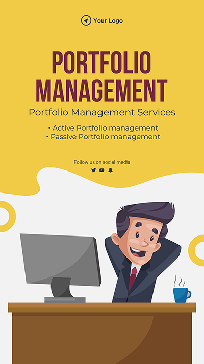 Portrait template design for portfolio management services