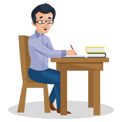 Young Teacher checking the notebooks