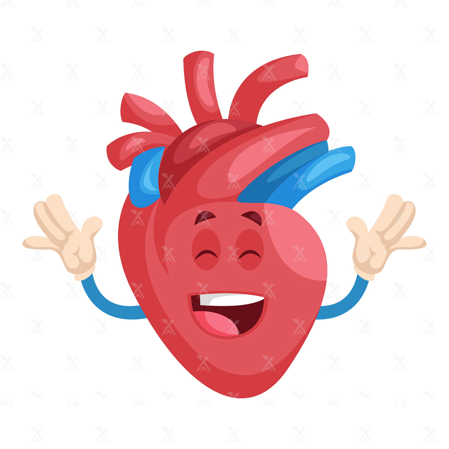 Happy Heart Clip Art Cartoon Smiling Heart Smiles Stock Photo Image: