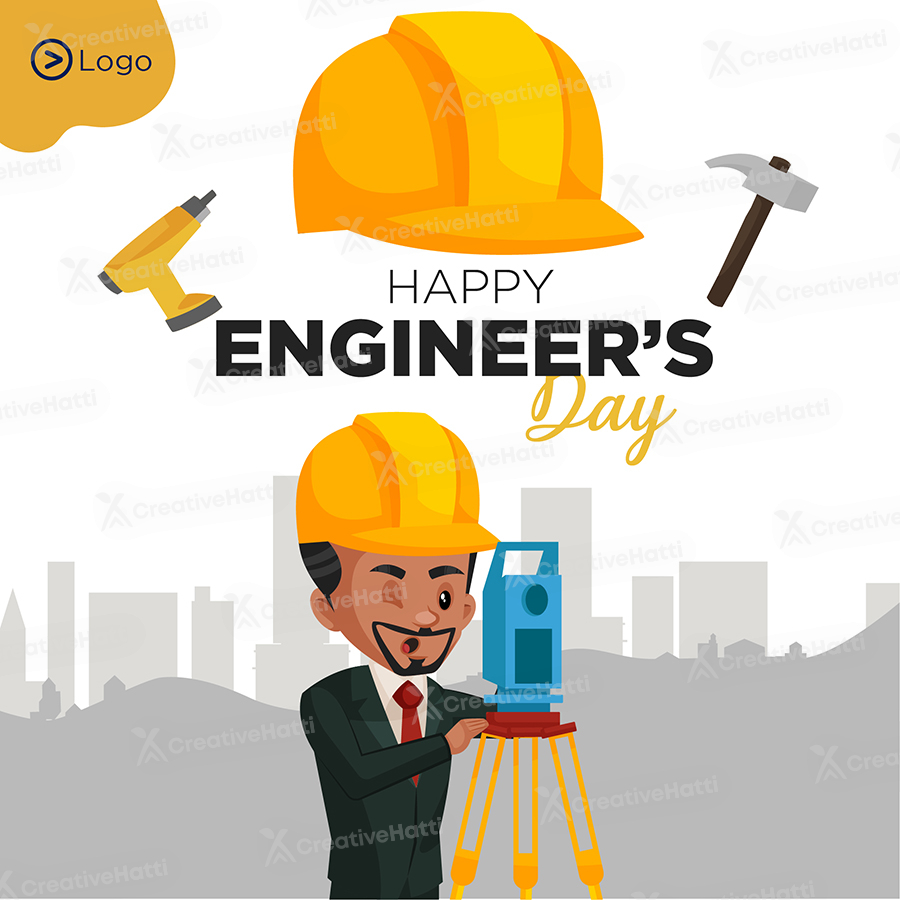 Happy engineer's day design template