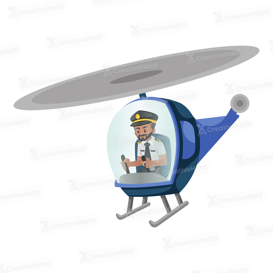 Helicopter Pilot Cartoon