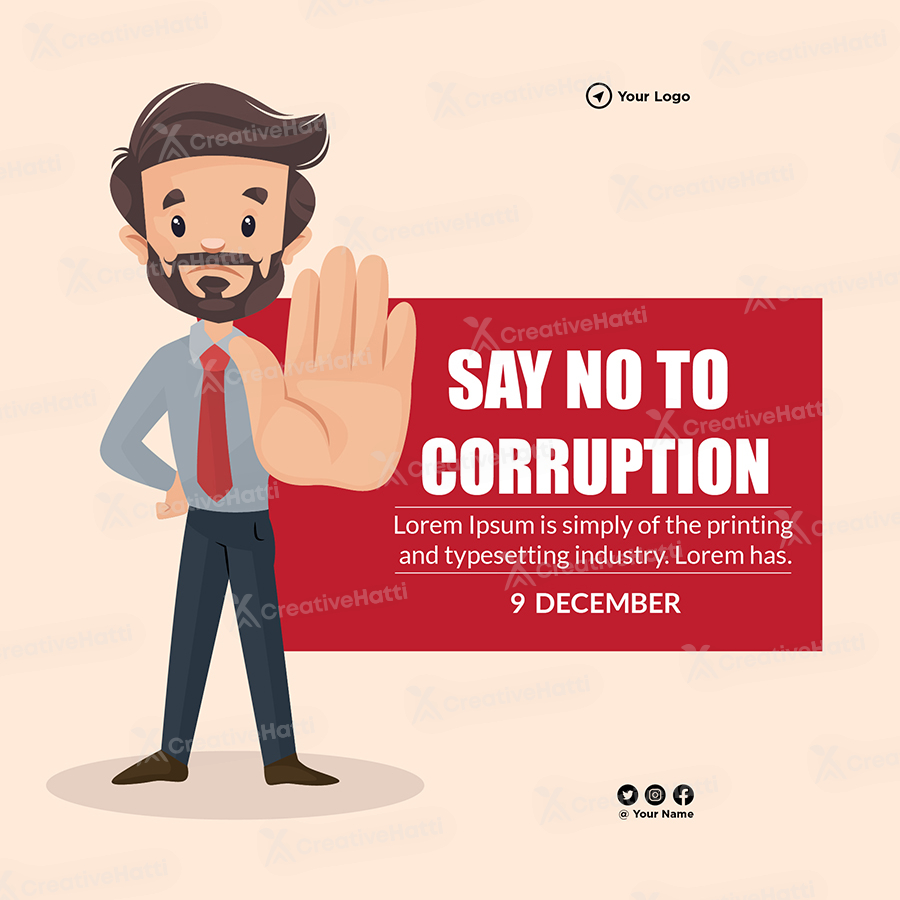 Say No To Corruption Posters