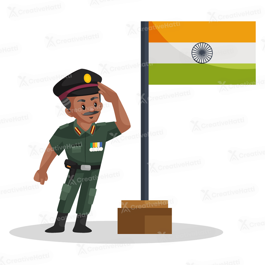 Indian Army Salute Flag
