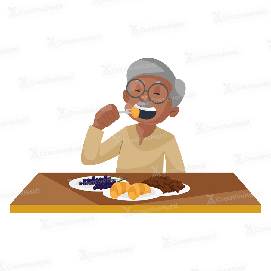 Cartoon Person Eating
