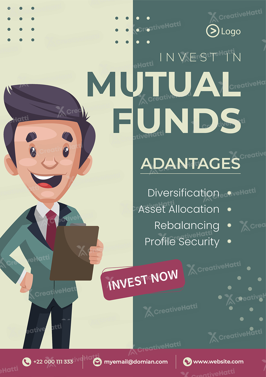 Flyer template for invest in mutual funds