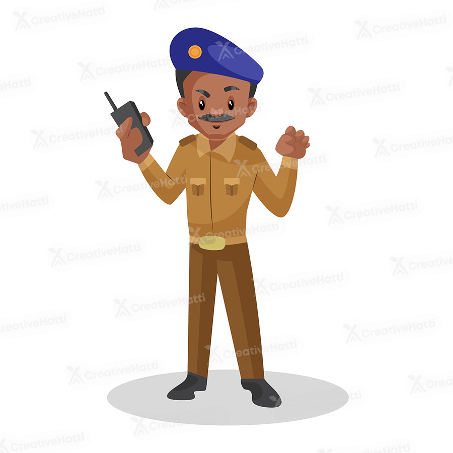 Indian Policeman Cartoon