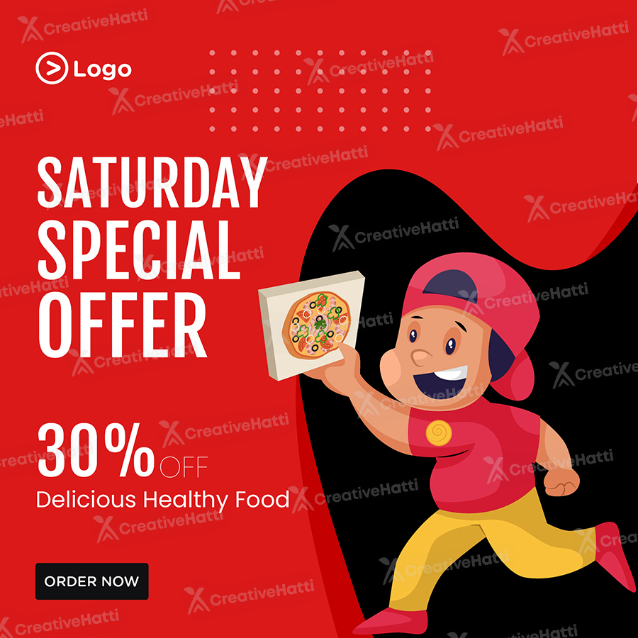Food menu special offer banner template post