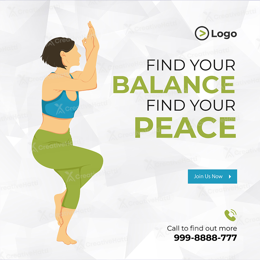 Body fitness concept banner poster template