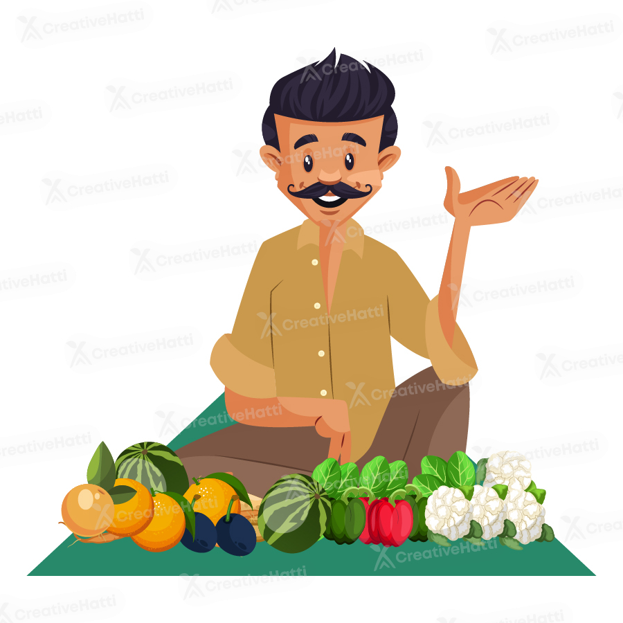 Vegetable Seller Clipart